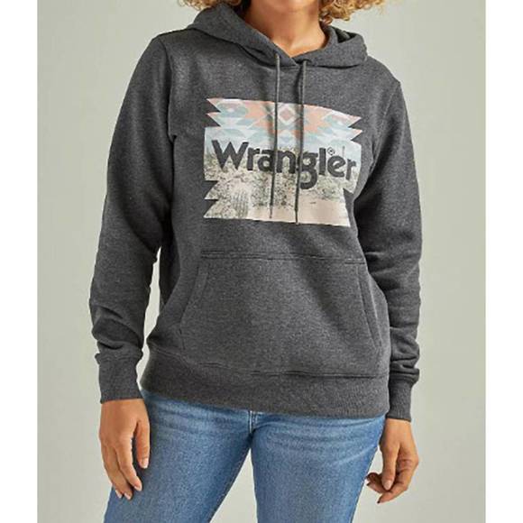 Wrangler | Tops | New Wrangler Retro Logo Hoodie In Jet Black | Poshmark